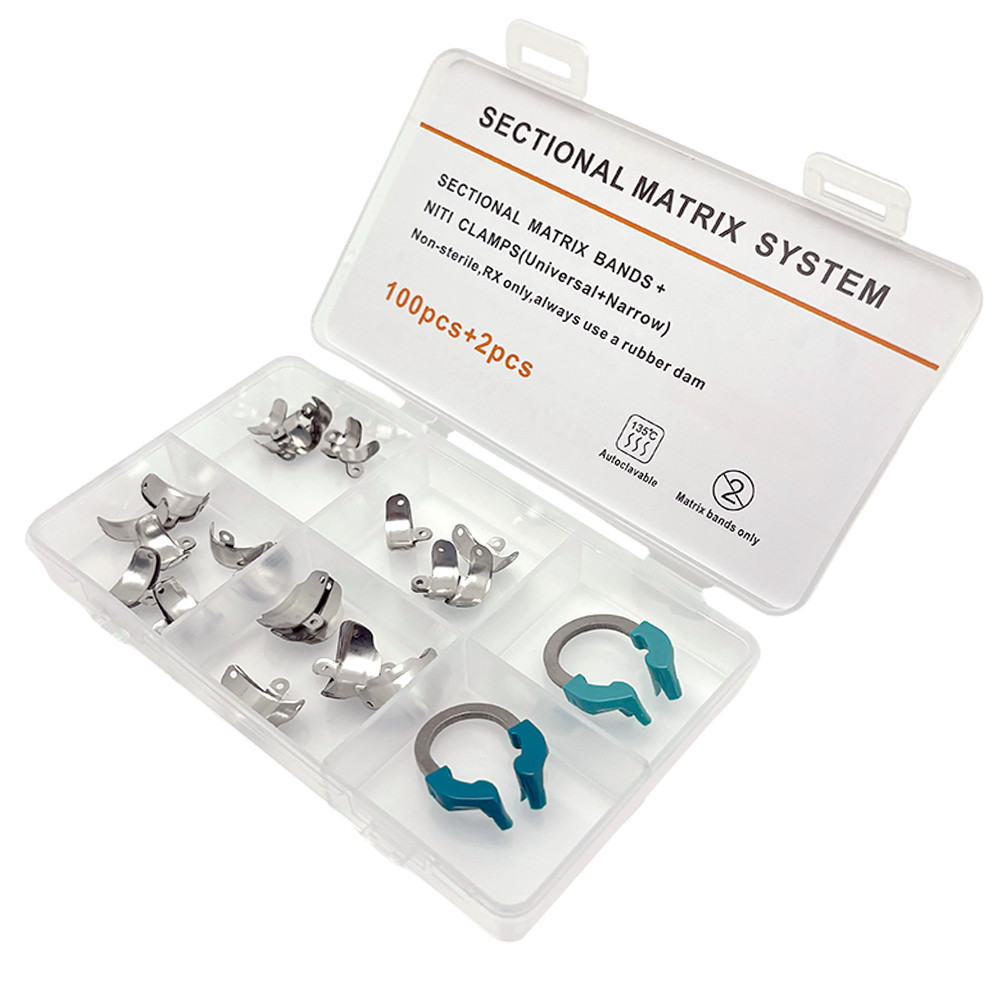 Jual 102 Pcs/Box Dental Matrix Band Kit - Sectional Contoured Matrix ...