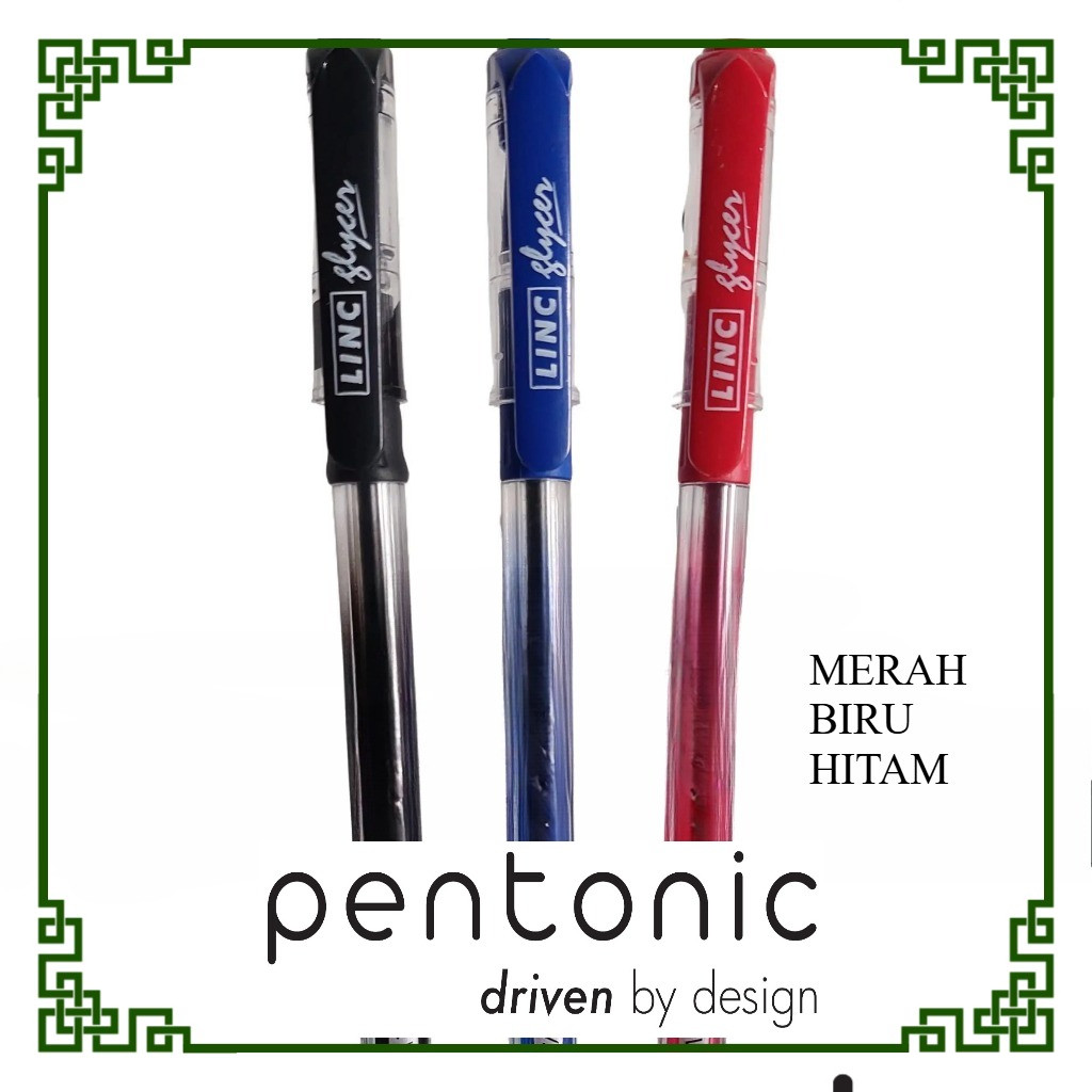 Jual PENTONIC LINC GLYCER BALL PEN 0.7 mm (3 PCS FREE 1PCS PEN CIPHER ...