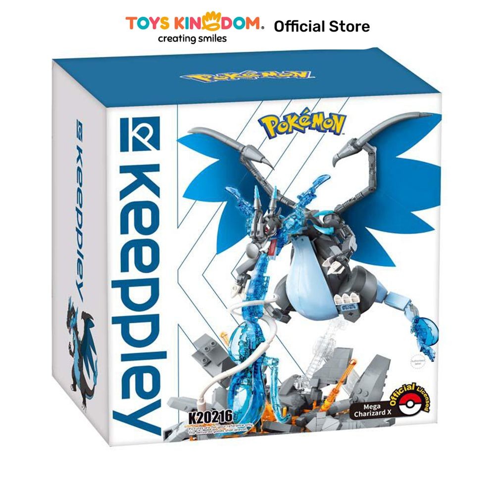 Jual Toys Kingdom Keeppley Figure Pokemon Mega Charizard X - Biru ...