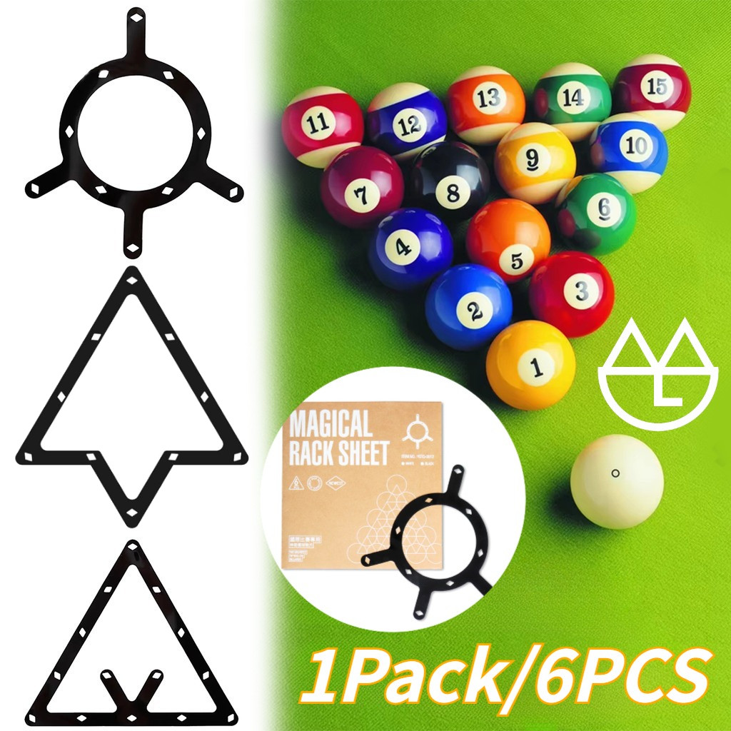 Jual 6PCS Magic Ball Rack 8/9Ball / Segitiga Bola Billiard Rak Plastik ...