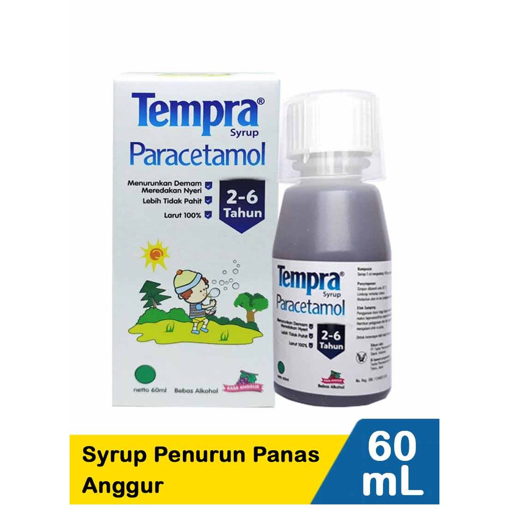 Jual TEMPRA SYRUP PENURUN PANAS ANGGUR 60mL | Shopee Indonesia