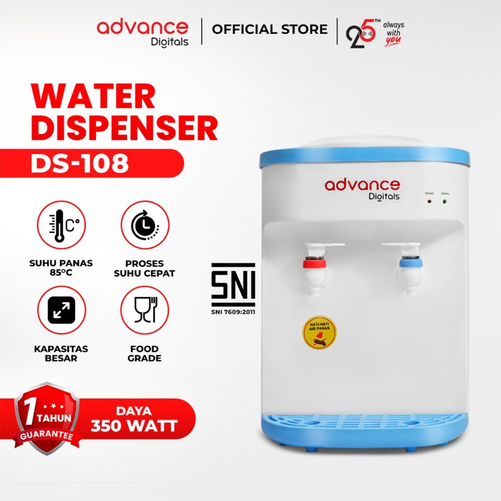 Jual Dispenser Advance DS108 Dispenser Air Panas Dingin Galon Atas 350 ...