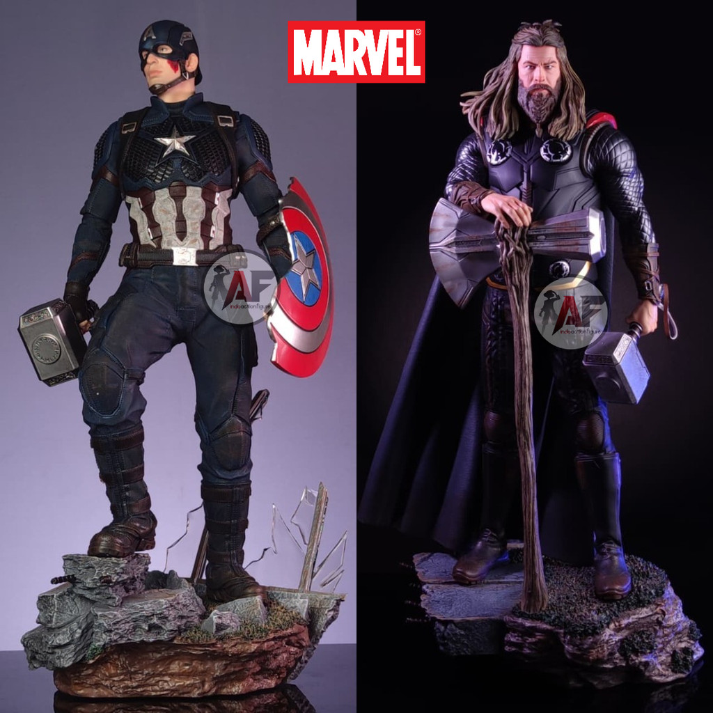 Jual PRE ORDER Statue Action Figure Marvel Captain America & Thor Resin ...