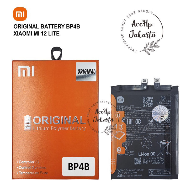 Jual Baterai Batre Xiaomi MI 12 Lite BP 4B Batu Batrai Bp 4b Mi 12 Lite ...