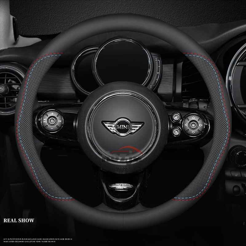 Jual Car Leather Steering Wheel Cover for MINI Cabrio Cooper SE S JCW ...