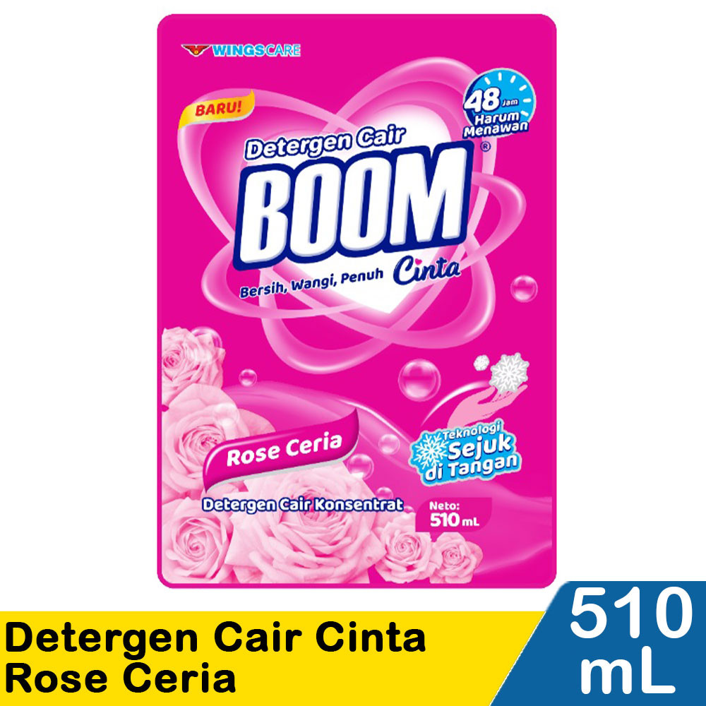 Jual BOOM DETERGENT CAIR CINTA ROSE CERIA 750/510mL | Shopee Indonesia