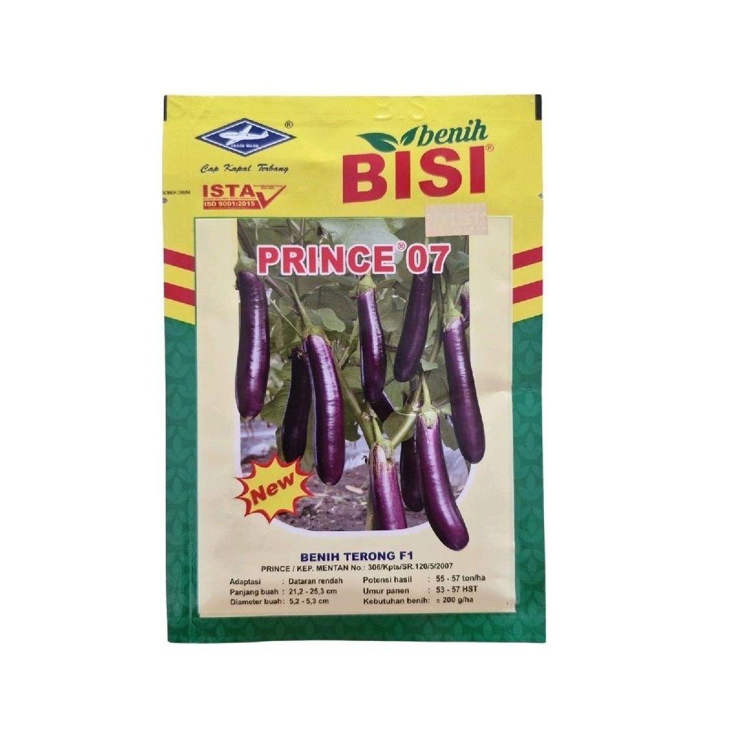Jual Benih Terong Ungu Prince 07 F1 10gr Original Bisi Kapal Terbang ...