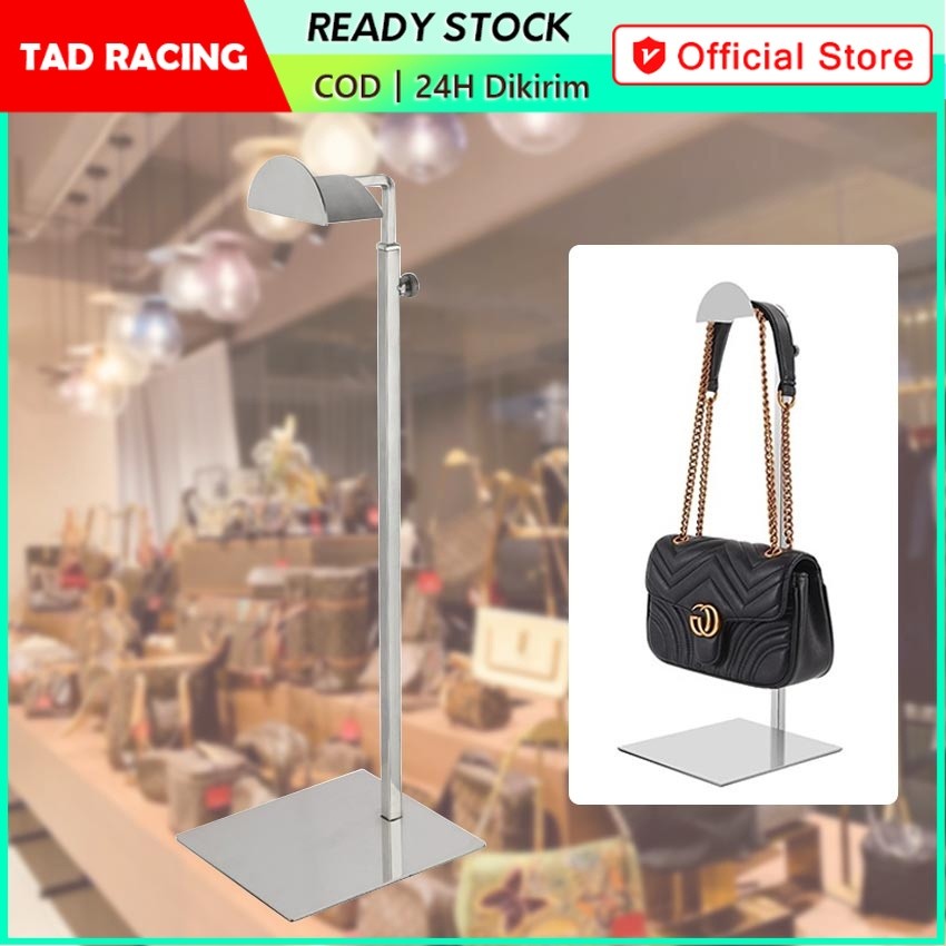 Jual Rak Hanger Display Tas PREMIUM Bahan Stainless Steel Adjustable ...