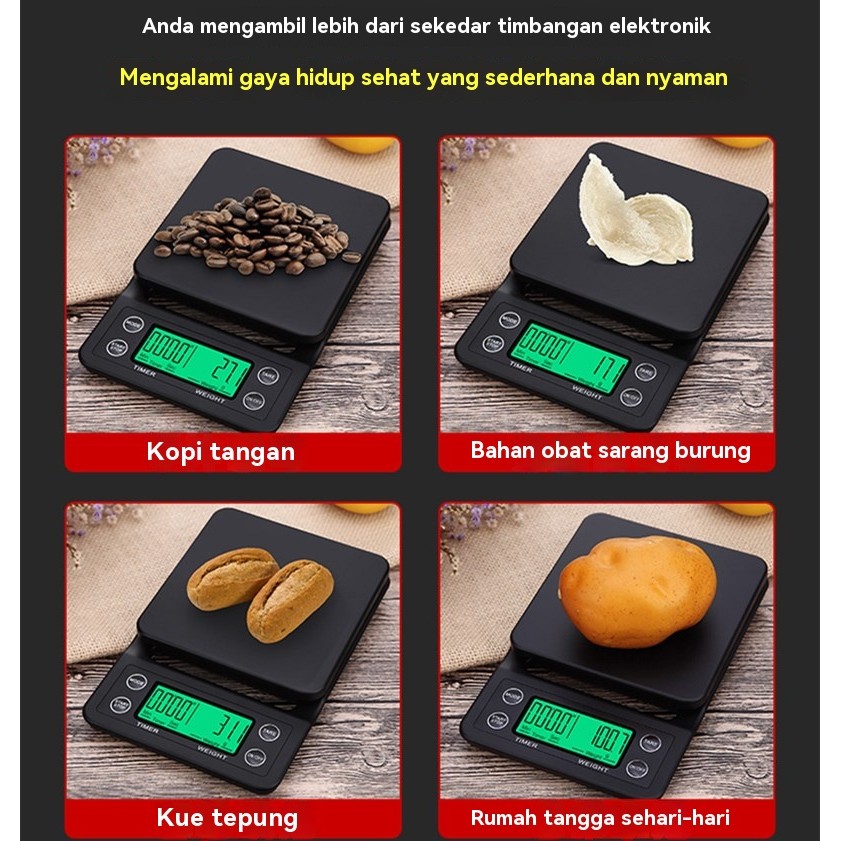 Jual Timbangan elektronik untuk kopi pour-over dengan fungsi multi ...