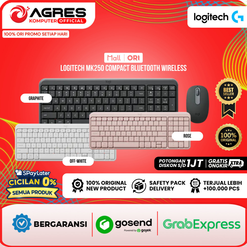 Jual LOGITECH MK250 COMPACT BLUETOOTH WIRELESS | Shopee Indonesia