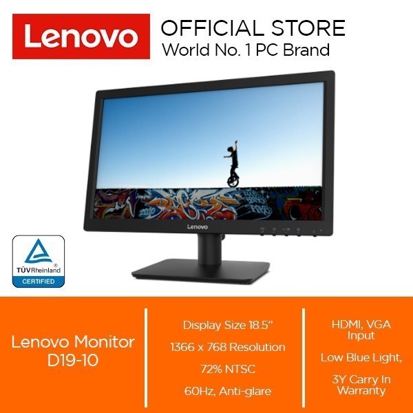 Jual Lenovo Monitor D19-10 18.5" LED | Shopee Indonesia