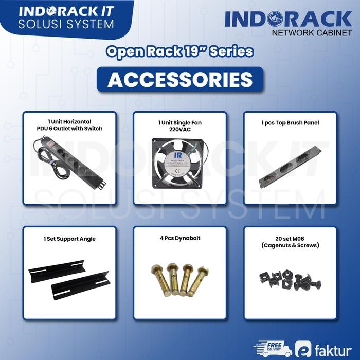 Jual Wallmount Rack INDORACK Glass Door Rak Server 12U Depth 600mm ...