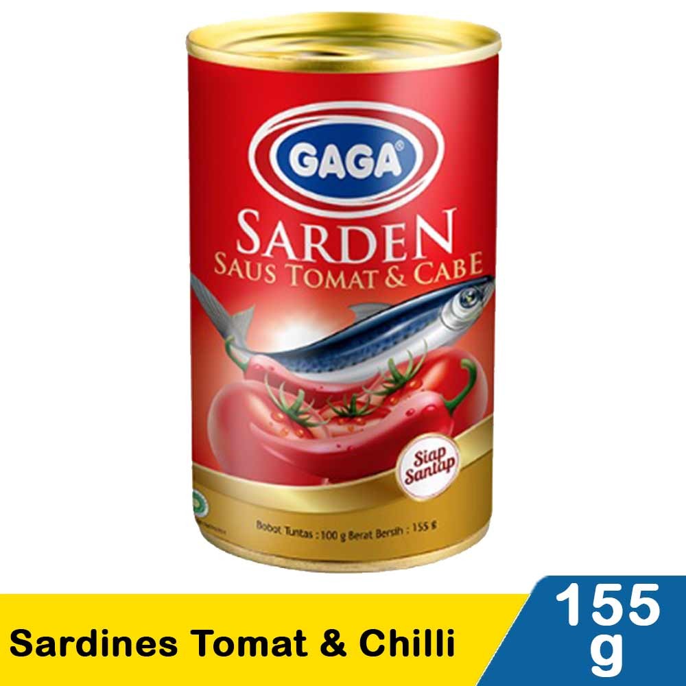Jual GAGA SARDINES CHILI & TOMATO 155g | Shopee Indonesia