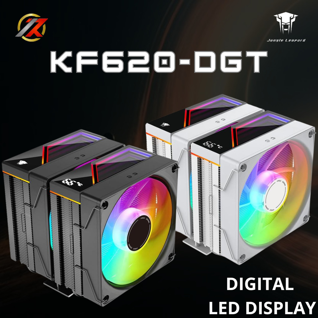 Jual JUNGLE LEOPARD KF620-DGT DIGITAL ARGB DUAL TOWER CPU Cooler ...