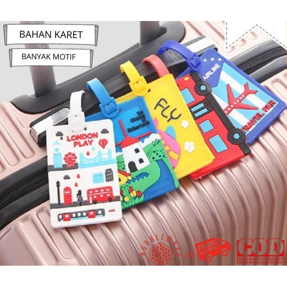 Jual Travel Luggage Tag Label Gantungan Koper Tas Sekolah Anak Import ...