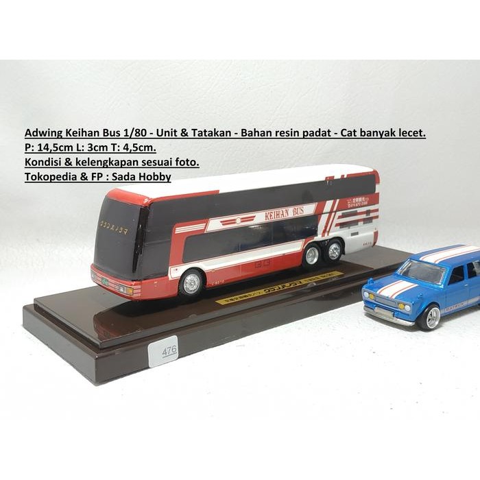 Jual HW !!! Hiasan Pajangan Adwing 1/80 Keihan Kyoto Double Deck Bus ...