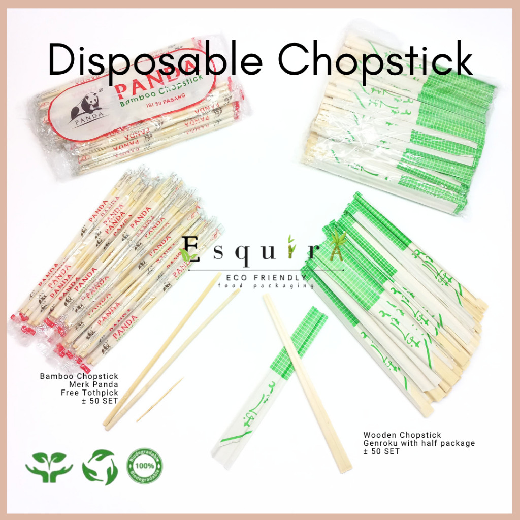 Jual ECO(50 pasang) Disposable Chopstick / Sumpit Sekali Pakai | Shopee ...