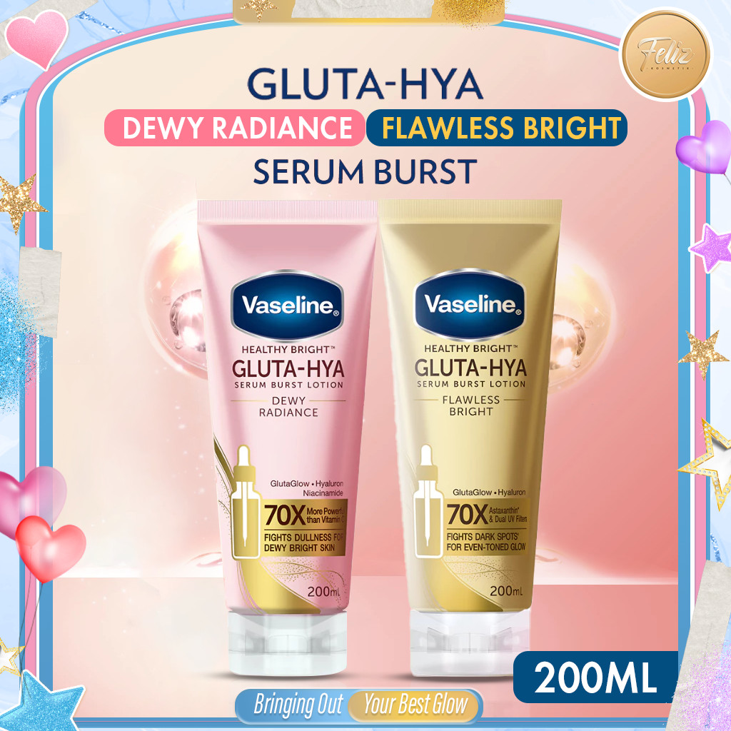 Jual * FELIZ * VASELINE Healthy Bright Gluta-Hya Serum Burst Lotion ...