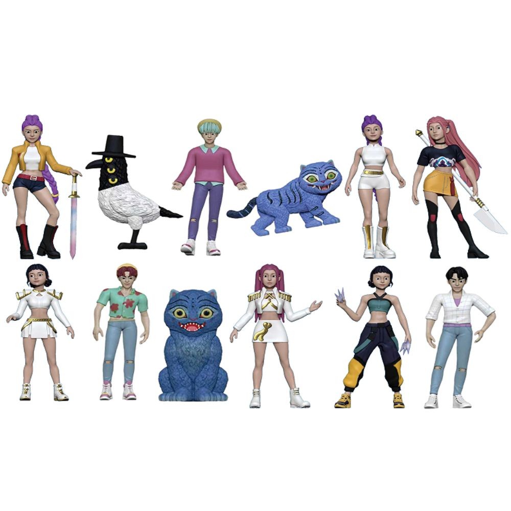 Jual 12pcs/Set Kpop Demon Hunters Action Figure Toy Derpys Tiger Rumi Mira Zoey Sussy Figurine ...