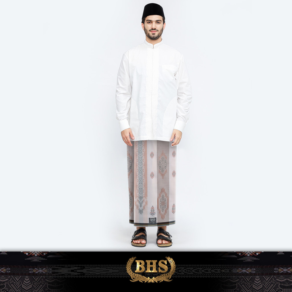 Jual Sarung BHS Classic Silver Motif C48 JGA Putih Coklat 02 | Shopee ...