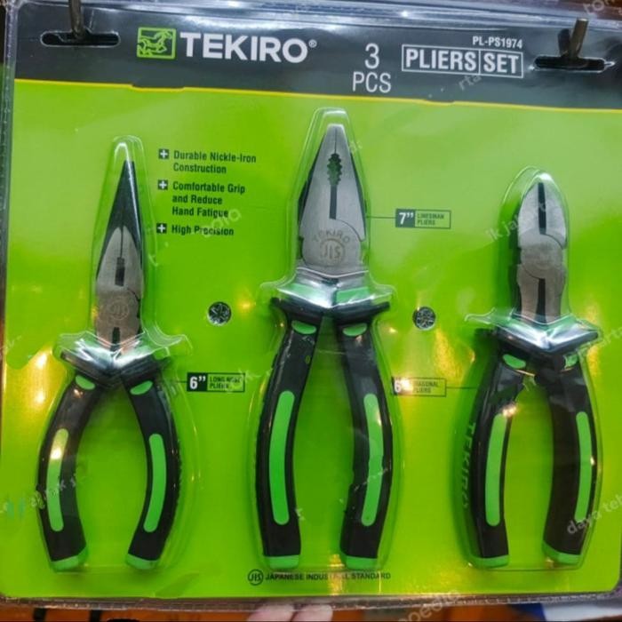 Jual Tang tekiro set 3 pcs-Tang kombinasi 7",Tang potong 6",tang lancip 6" | Shopee Indonesia