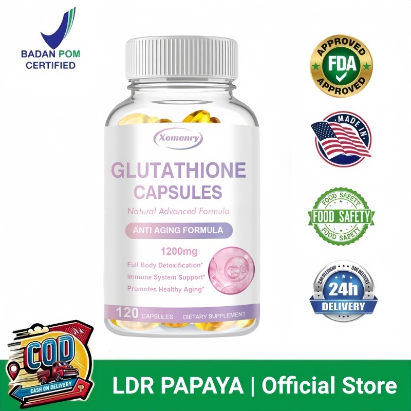 Jual LOR-PAPAYA Glutathione Original Capsules Collagen Antioxidant Anti ...