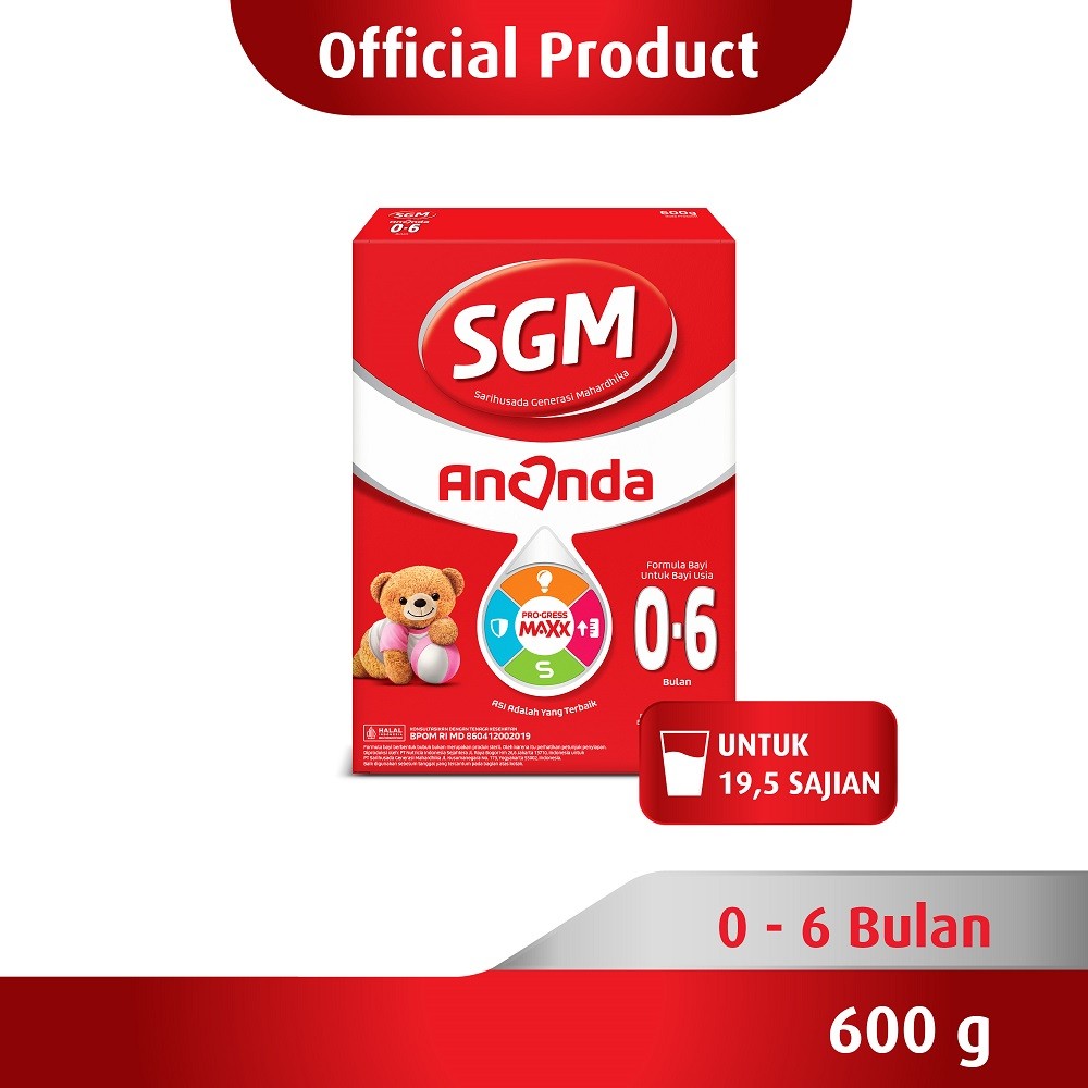 Jual SGM ANANDA 1 FORMULA BAYI BUBUK 0-6 BULAN 600g | Shopee Indonesia