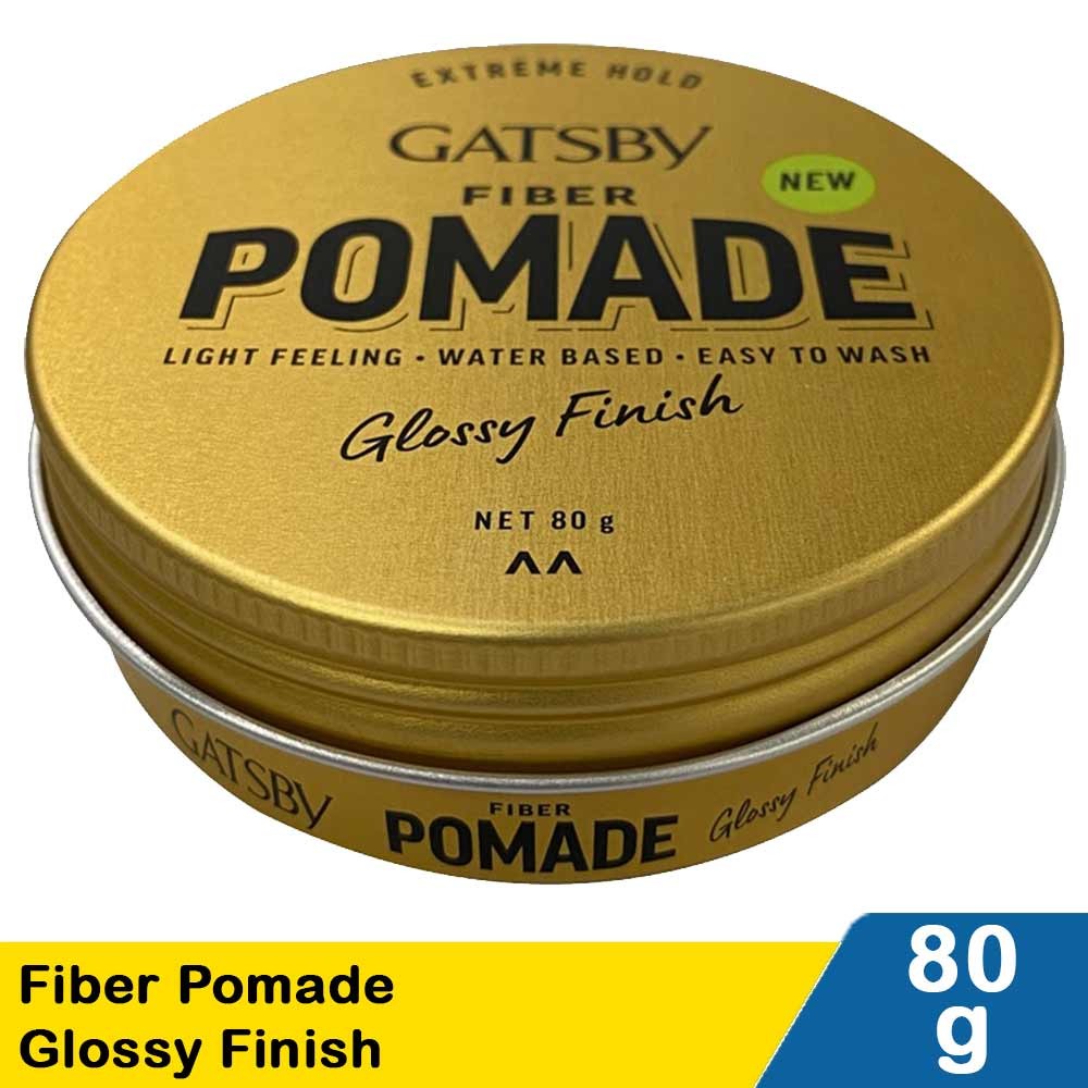 Jual GATSBY FIBER POMADE GLOSSY FINISH 80g | Shopee Indonesia