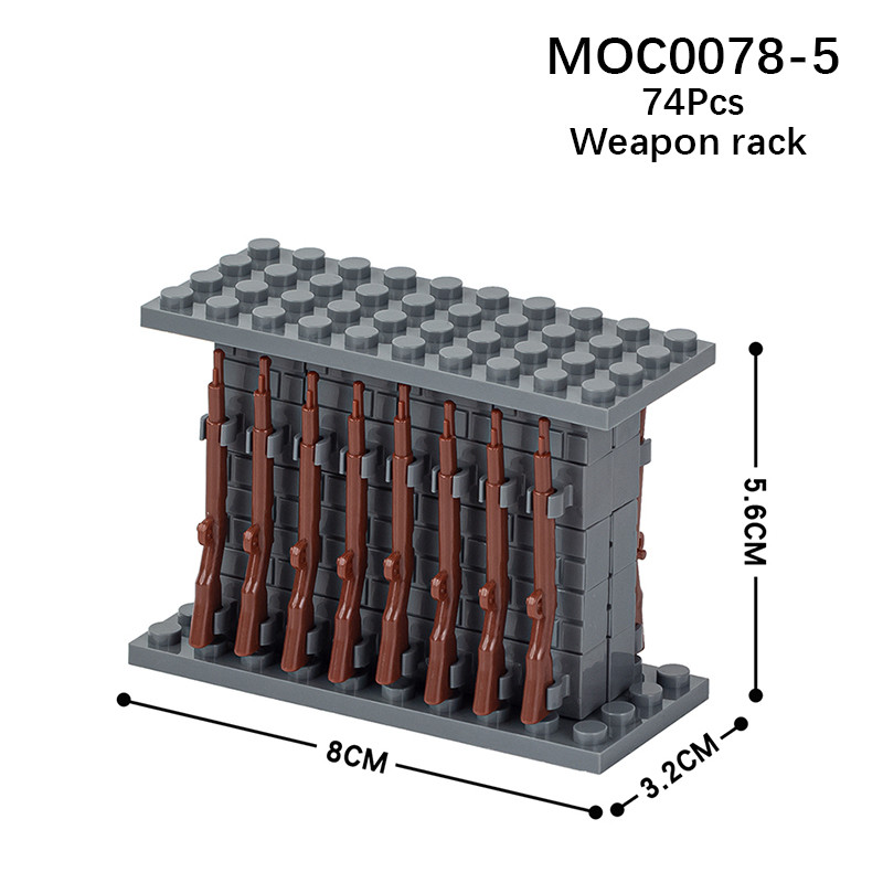 Jual MOC Weapon Rack Bricks WW2 Gun War Military Sniper Rifle ...