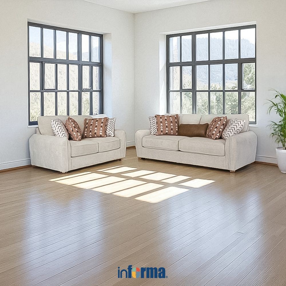 Jual Informa Ashley Seyler Set Sofa Fabric - Cokelat Sand Sofa Ruang ...