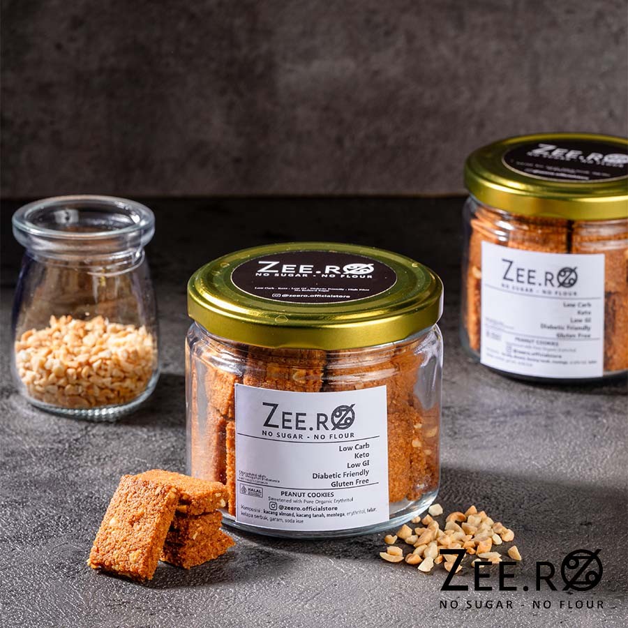 Jual Zeero Peanut Cookies / Low Carb / Low Gi / Gluten Free | Shopee ...