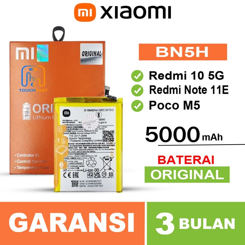 Jual BATERAI BATRE XIAOMI REDMI 10 5G / POCO M5 / NOTE 11E / BN5H ...