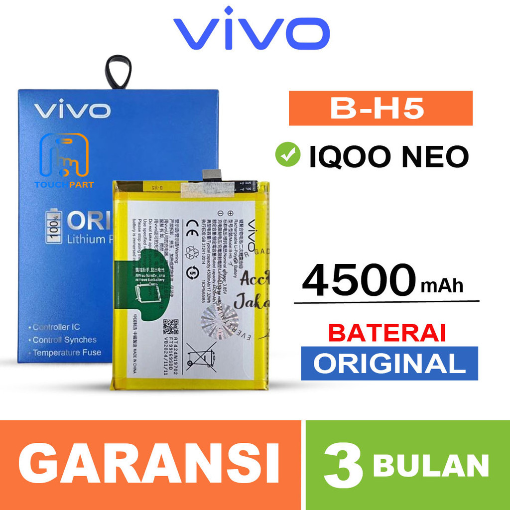 Jual Baterai Batre Vivo IQOO NEO B-H5 BH5 Battery Original 100% | Shopee Indonesia