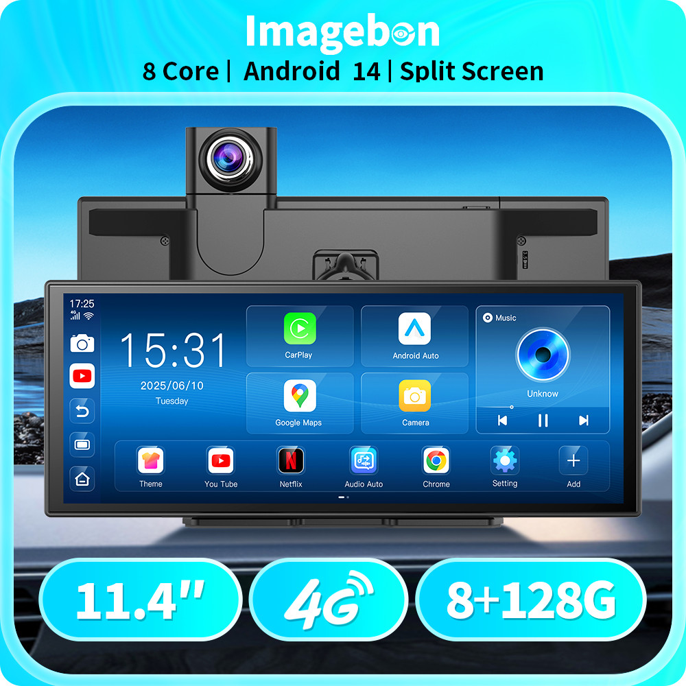 Jual Imagebon M70 11.4" 4G Android 14 8+128G Dashcam 8 Core Wireless ...
