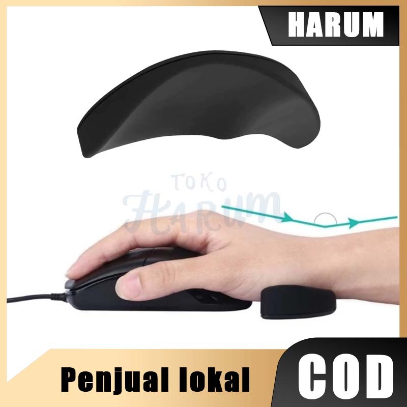 Jual Gel Wrist Pad Mouse Palm Rest Bantalan Tangan Ergonomis Hitam Anti ...