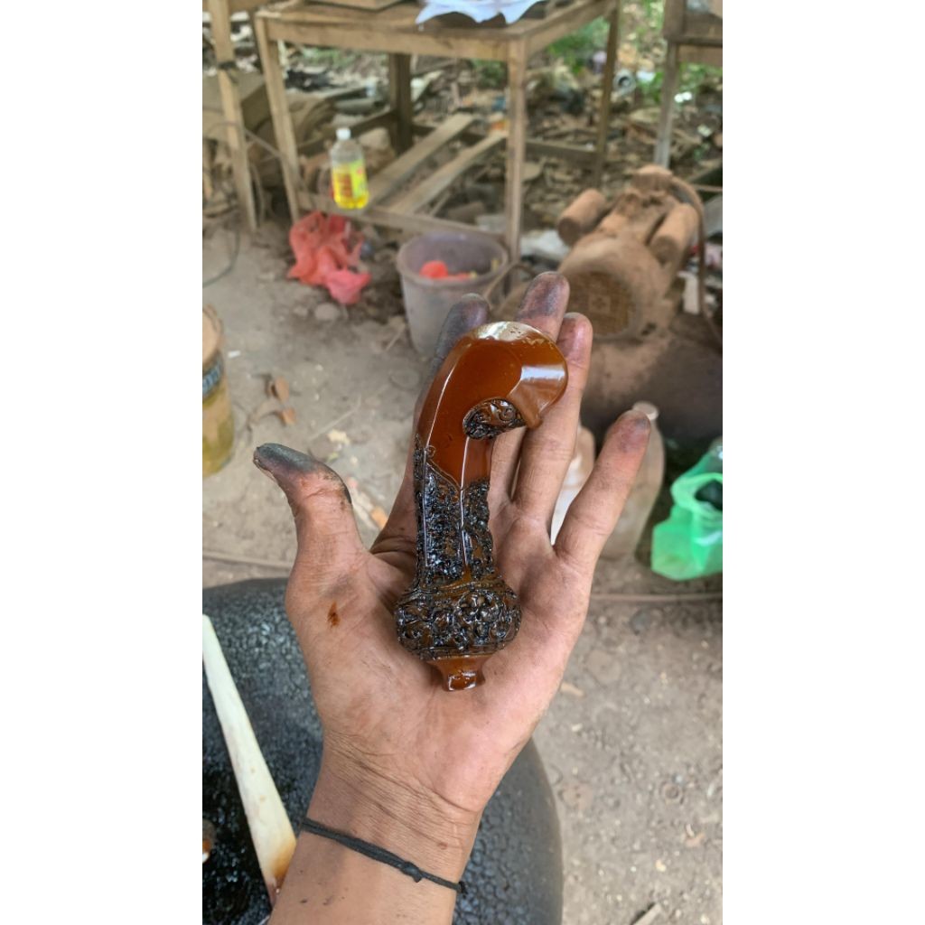 Jual deder keris dari kayu jati putri kinurung finishingan melamin ...