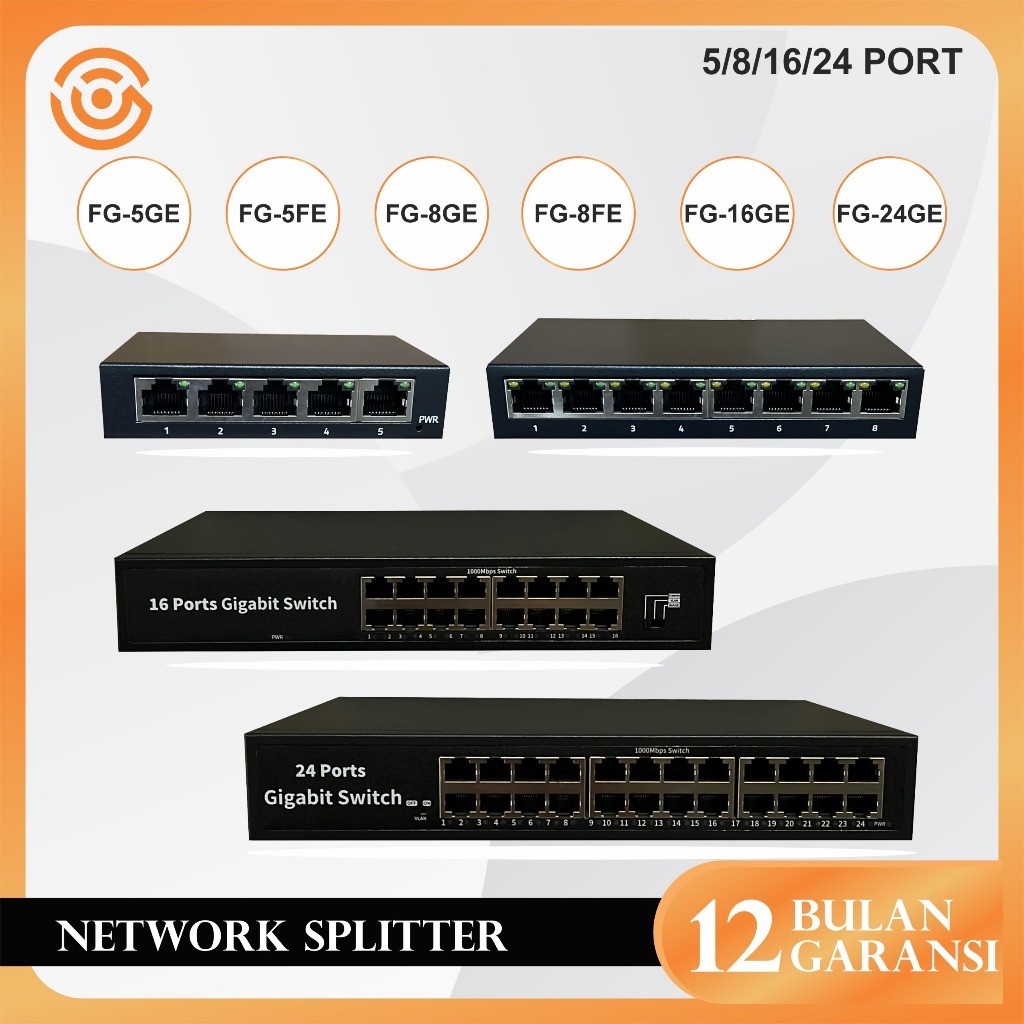 Jual Voc Network Switch Full Gigabit – FG-16GE/FG-24GE Saklar Jaringan ...