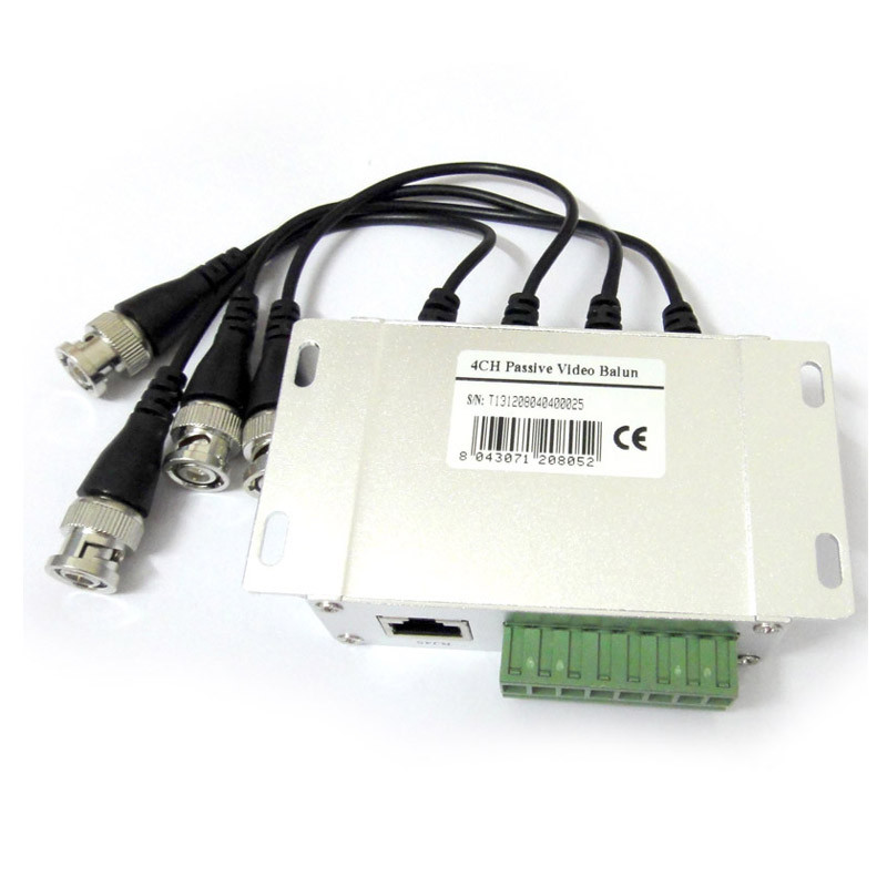 Jual 4CH CCTV Video Balun 4 Channel Passive Transmitter BNC Female to ...
