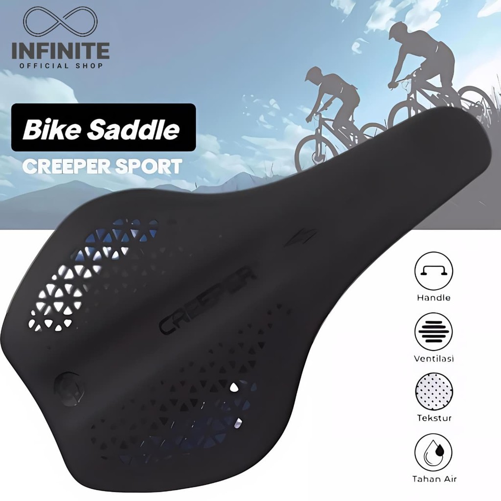Jual Sadel Jok Sepeda Saddle CREEPER Sport Built In Lampu Belakang MTB ...