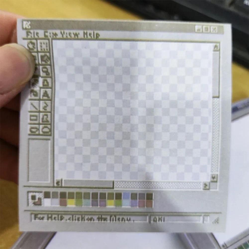 Jual 50 Sheets Retro Computer Drawing Board Shape Sticky Memo Pad ...