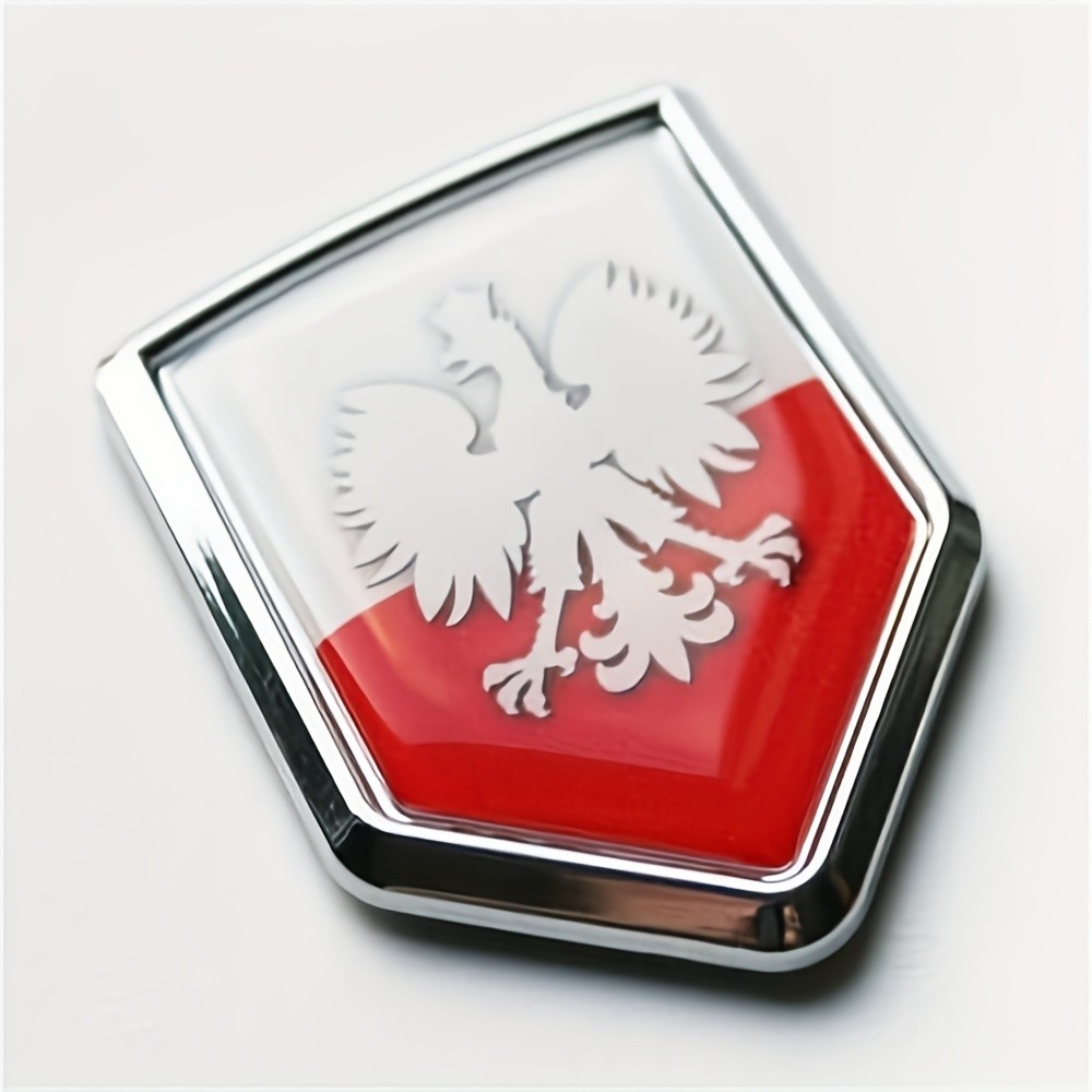 Jual Poland White Eagle Flag Decal Car motorcycle Chrome Emblem Shield ...