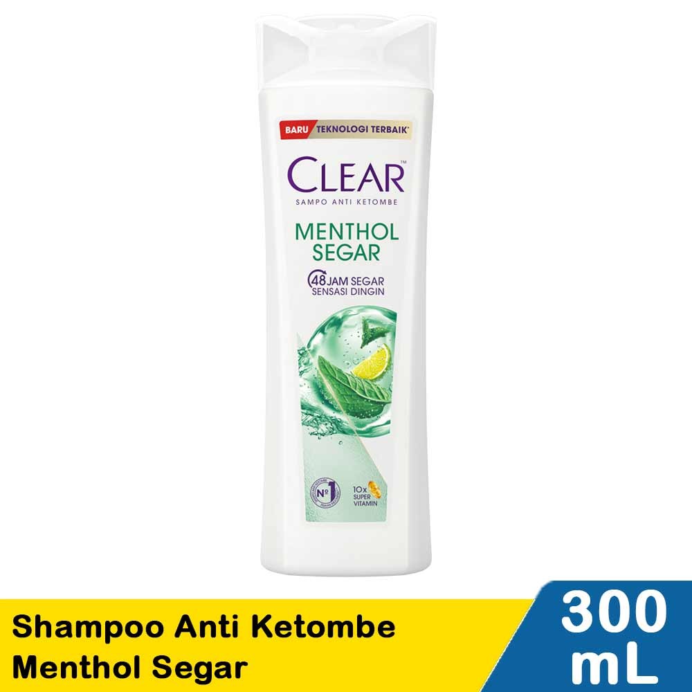 Jual CLEAR SHAMPOO ANTI DANDRUFF MENTHOL SEGAR 300mL | Shopee Indonesia