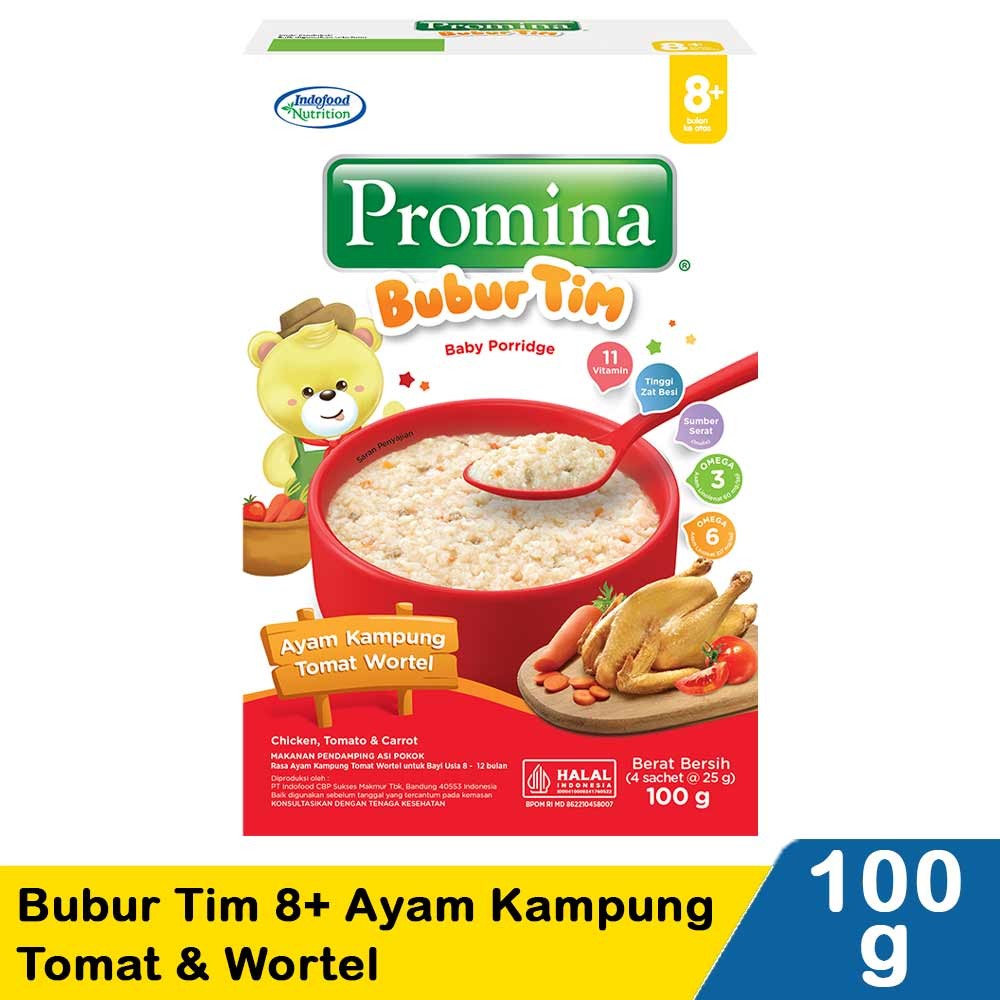 Jual PROMINA BUBUR TIM AYAM KAMPUNG TOMAT & WORTEL 100g | Shopee Indonesia