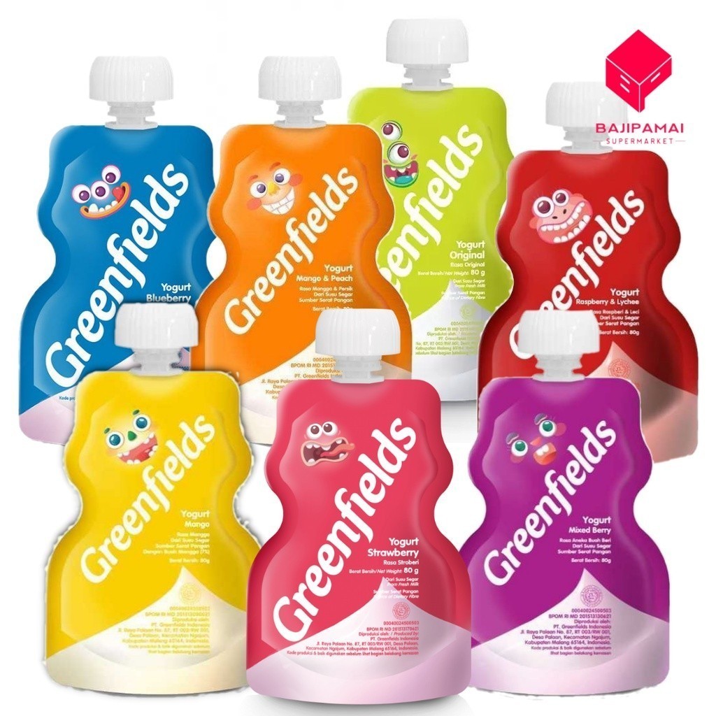 Jual GREENFIELDS KIDS YOGURT POUCH 80 GR - FDY | Shopee Indonesia