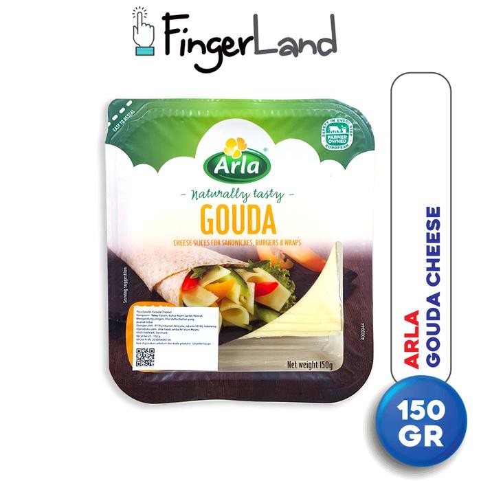 Jual ARLA Gouda Cheese 150 gram Keju Gouda Slice & Packing Styrofoam ...
