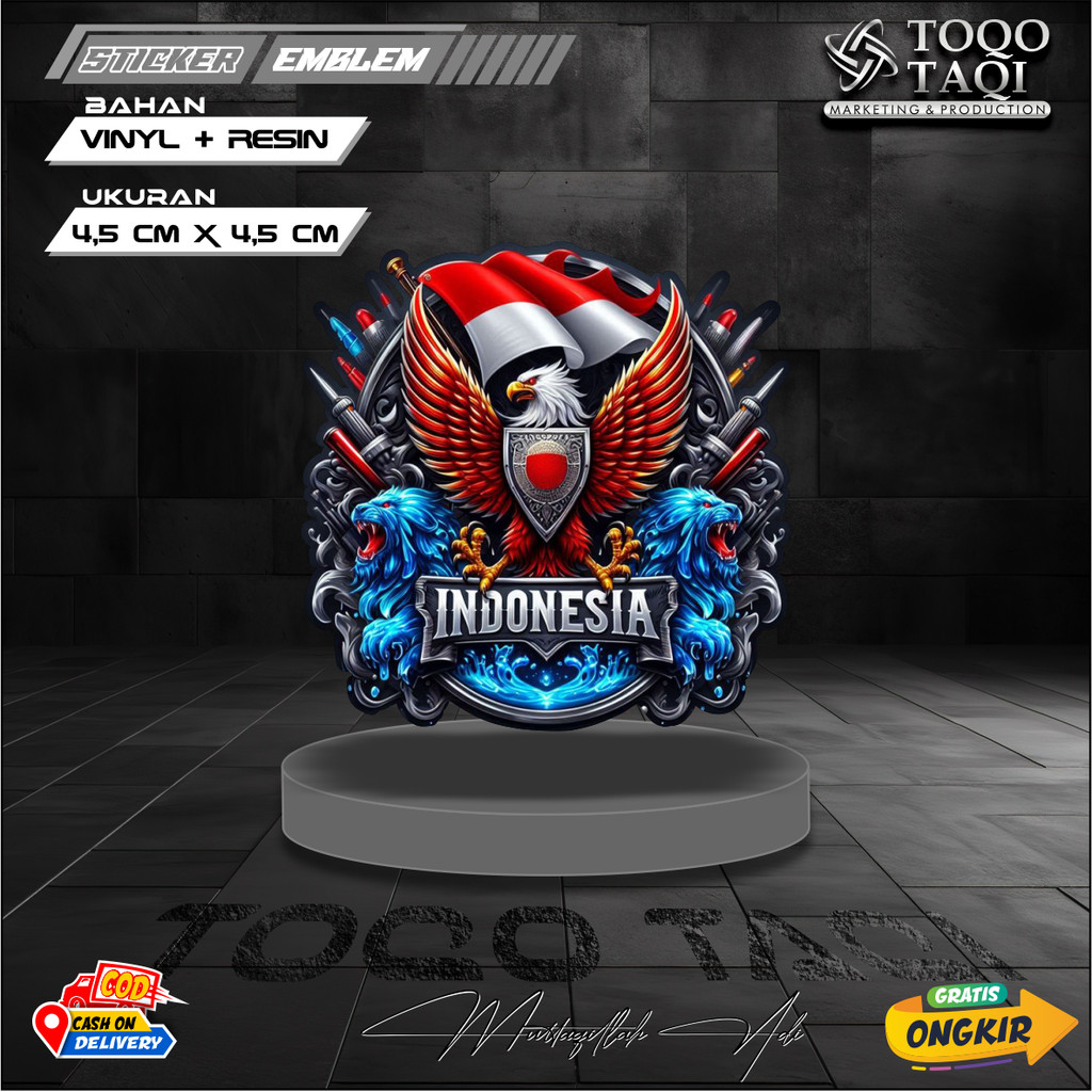 Jual STIKER TIMBUL RESIN EMBLEM LOGO GARUDA INDONESIA SINGA BIRU ...