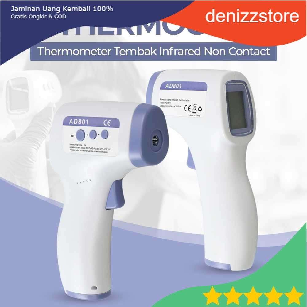 Jual TaffOmicron Termometer Suhu Badan Digital Thermogun Infrared ...