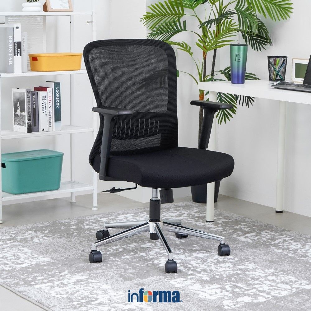 Jual Informa G Santos Kursi Kantor Sandaran Rendah - Hitam Tempat Kerja ...