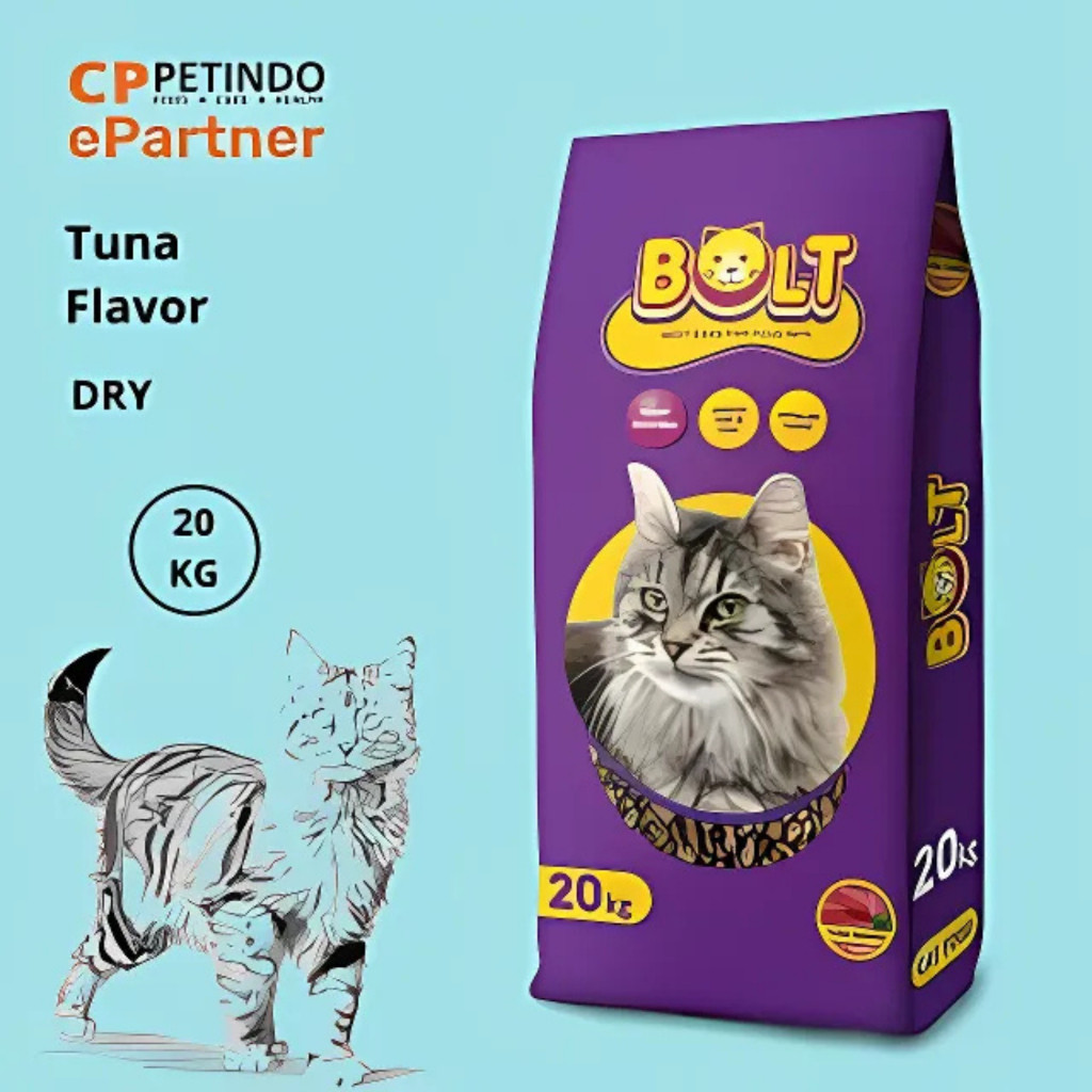 Jual CPPETINDO Bolt Tuna Cat Food Kibble Ikan - 20 Kg | Shopee Indonesia