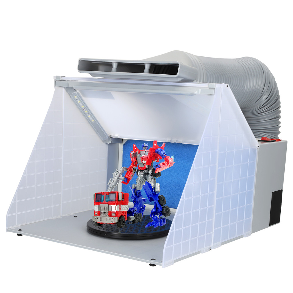 Jual Airbrush Paint Spray Booth Kit with Exhaust Fans Filter Portable ...